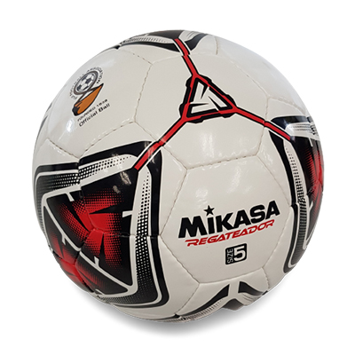 Mikasa Regatedor Soccer Ball White/Red Size 5 - JR White