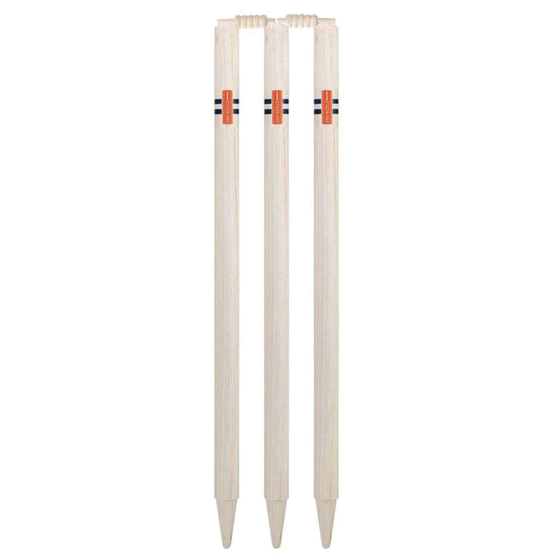 Gray Nicolls Sr Wooden Club Cricket Stumps Set - JR White
