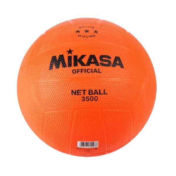 Mikasa 3500 Rubber Netball Orange - JR White