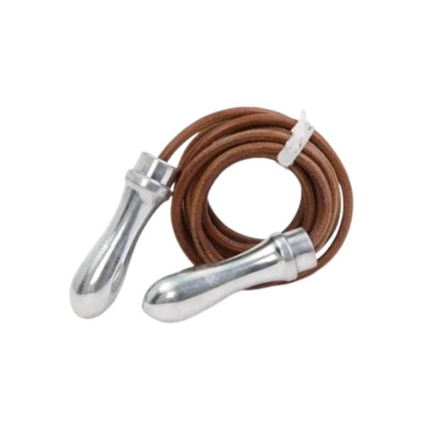 Nelco Leather Skipping Rope Aluminium Handle - JR White