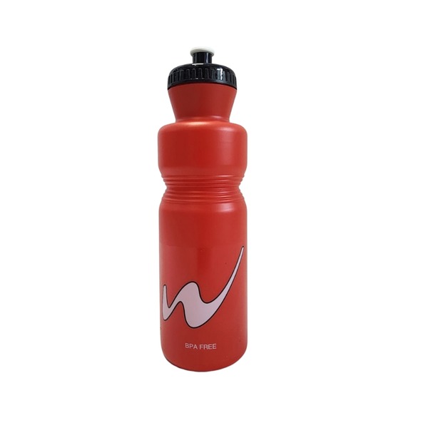"W" Water Bottle Red BPA Free - JR White