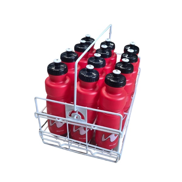 12 pieces "W" Water Bottle with 12 bottle carrier (BPA Free) - JR White