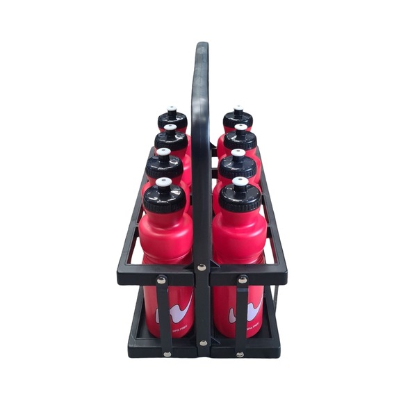 8 pieces "W" Water Bottle with 8 bottle carrier (BPA Free) - JR White