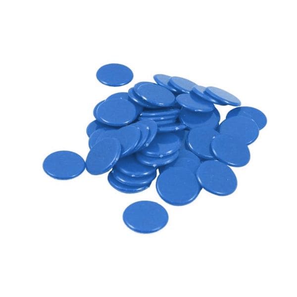 16mm Plastic Counters - Bag of 50 pcs - JR White