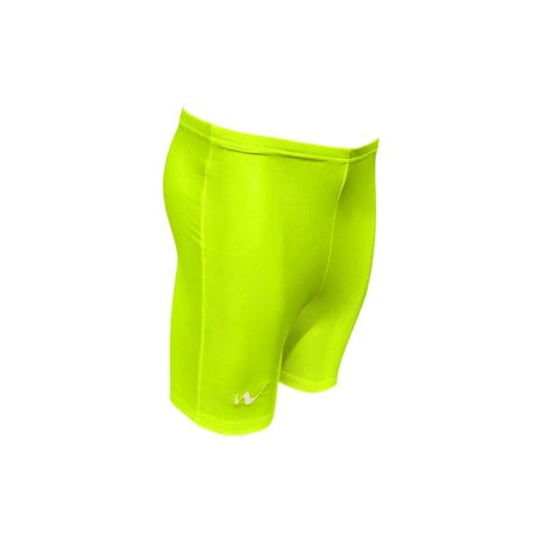 "W" Kids Tights Fluro Yellow - JR White