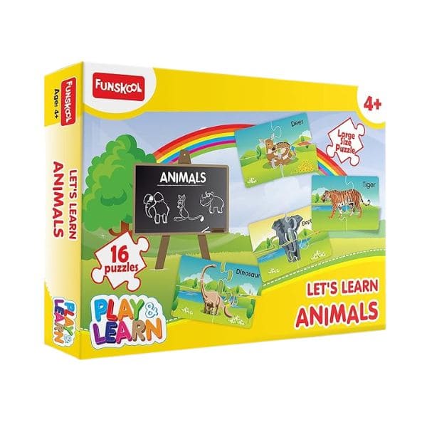 Funskool Lets Learn Animal Puzzle - JR White