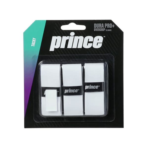Prince Durapro + Overgrip White 3 pack - JR White