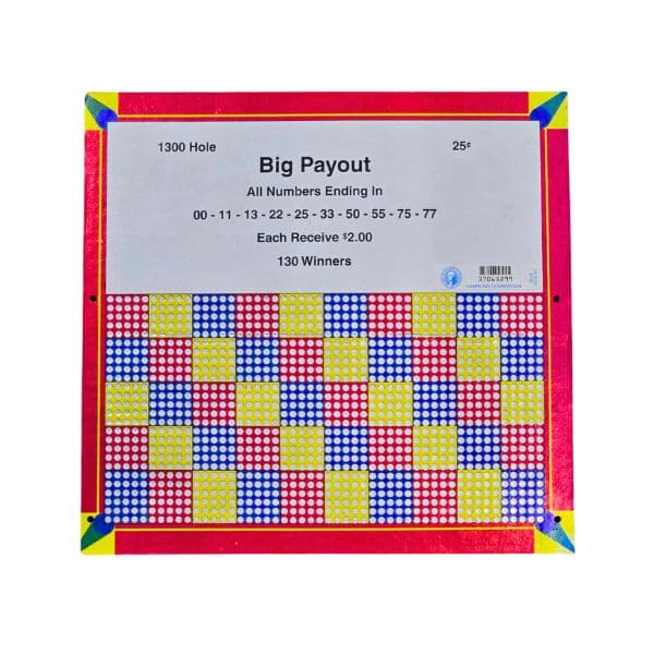 Poke Board 1300 pokes - JR White