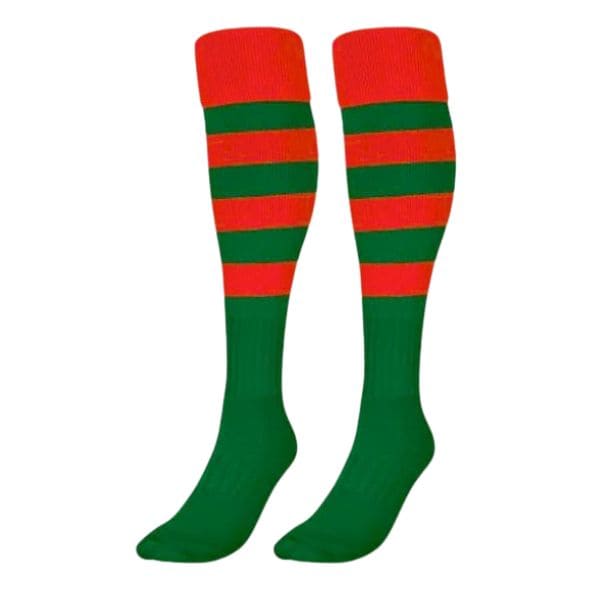 Adults FBS Socks Hoops Forest/Red - JR White